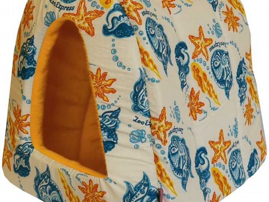 761016 дом туннель Ривьера поплин+плюш №1 34*40*34