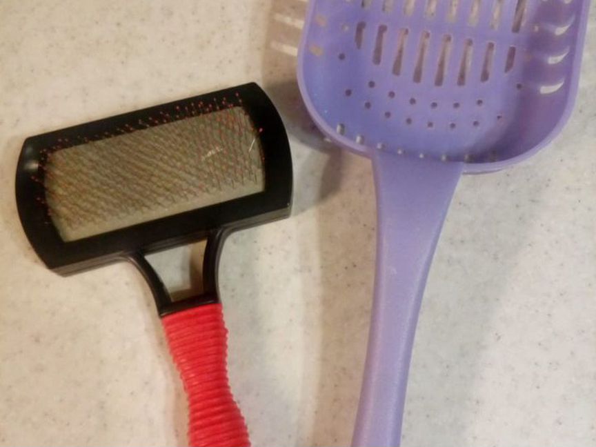 Расчёска для животных и совок для лотка