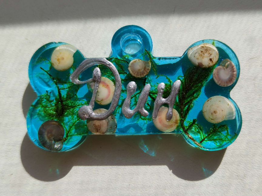 Адресник из эпоксидной смолы