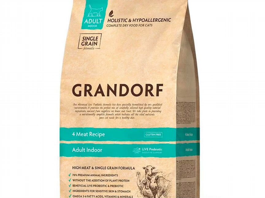 Сухой корм Grandorf для кошек 4 мяса 2 кг