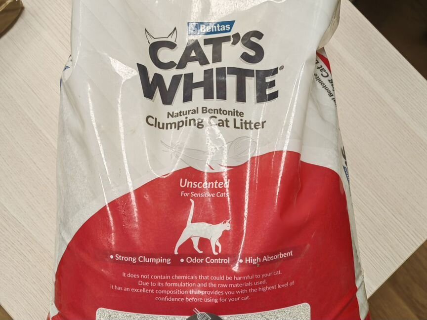 Наполнитель Cat's White Natural (20л) 17 кг