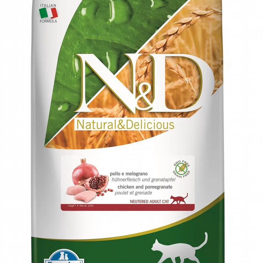 Farmina N&D neutered natural delicious 10 кг