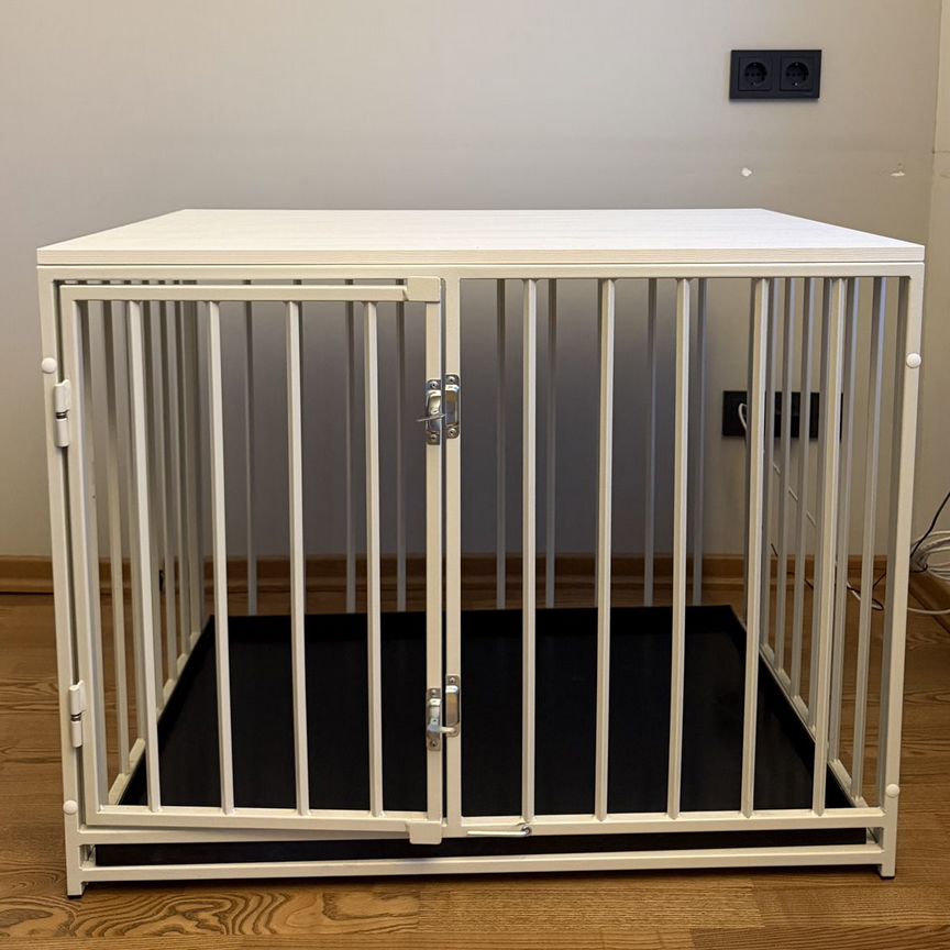 Клетка для собак белая, 900х600х680 мм