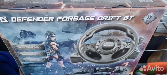 Игровой руль Defender forsage gtr купить в Саратове | Электроника | Авито