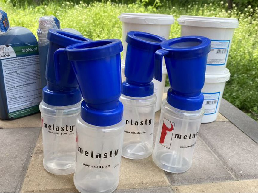 Колба для вертикальной дезинфекции соска вымени