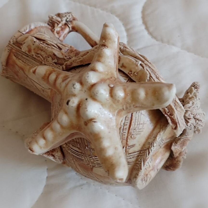 Грот для аквариума и растение (пластик)