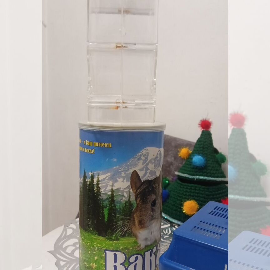 Переноска, песок, кормушка для грызунов