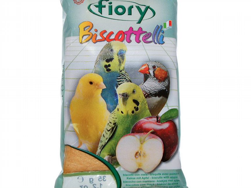 Fiory бисквиты для птиц, с яблоком