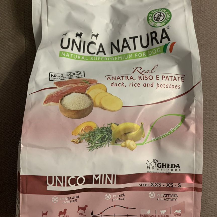 Корм для собак unica natura