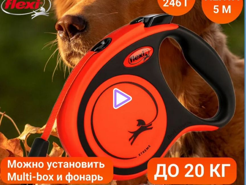Поводок рулетка flexi для собак