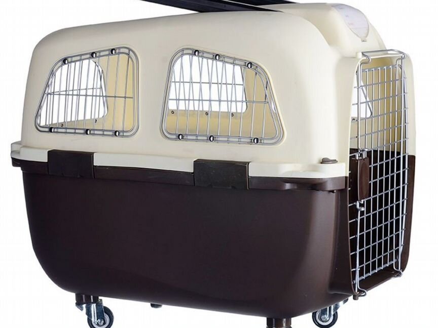 Переноска Kredo пластиковая на колесиках, 70 см