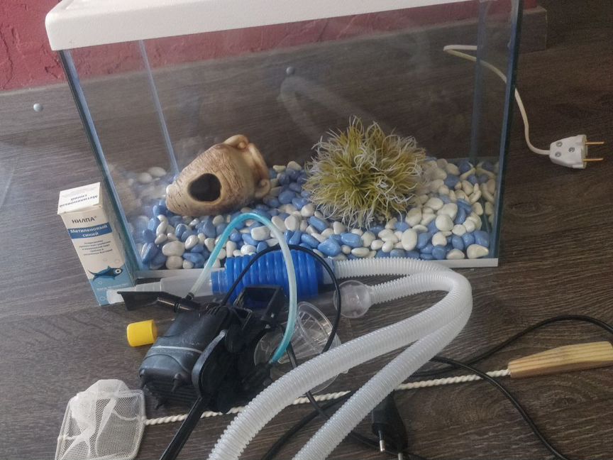 Аквариум с фильтром и светом