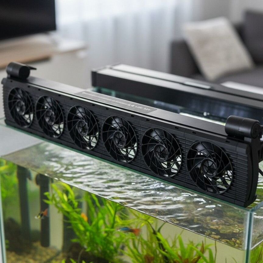 Вентилятор охлаждения аквариума на стекло 6 шт 12V