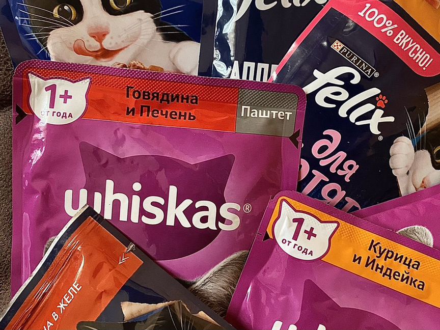 Влажный корм для кошек в ассортименте