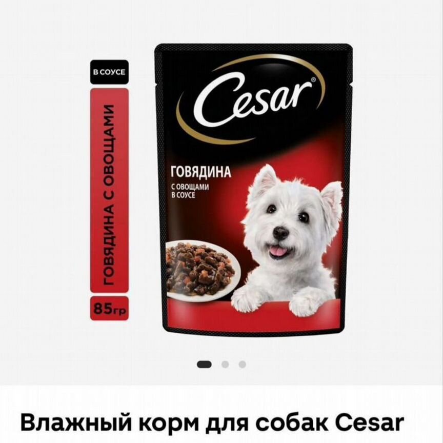 Корм для собак цезарь
