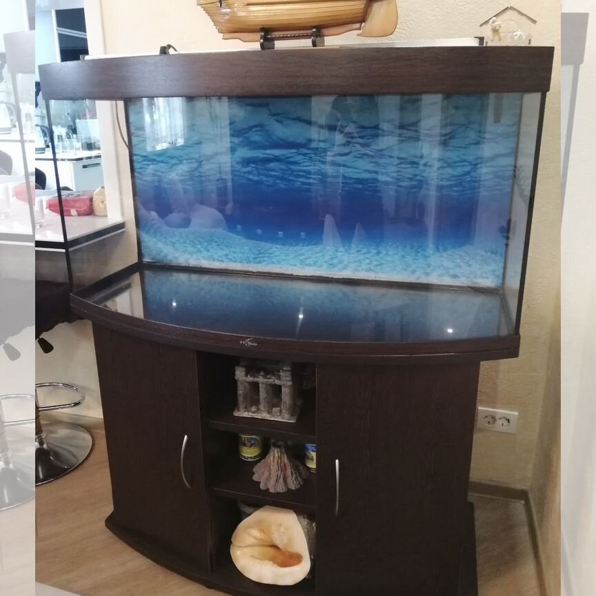 Аквариум 270 л с тумбой и внешним фильтром