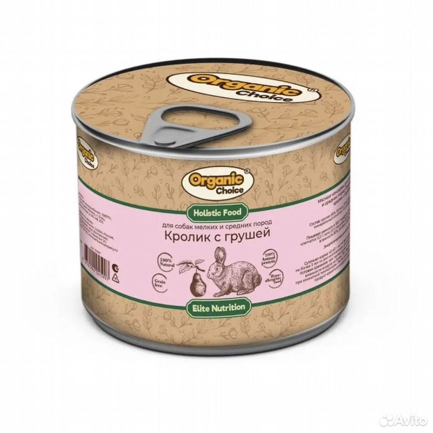 Корм для собак Organic Сhoice влажный с кроликом 2