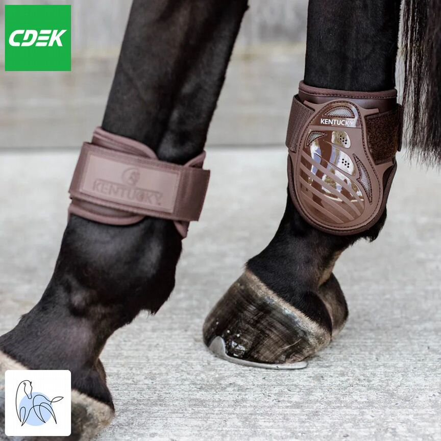 Ногавки Young Horse fetlock boots (зада) от Kentucky - Коричневый