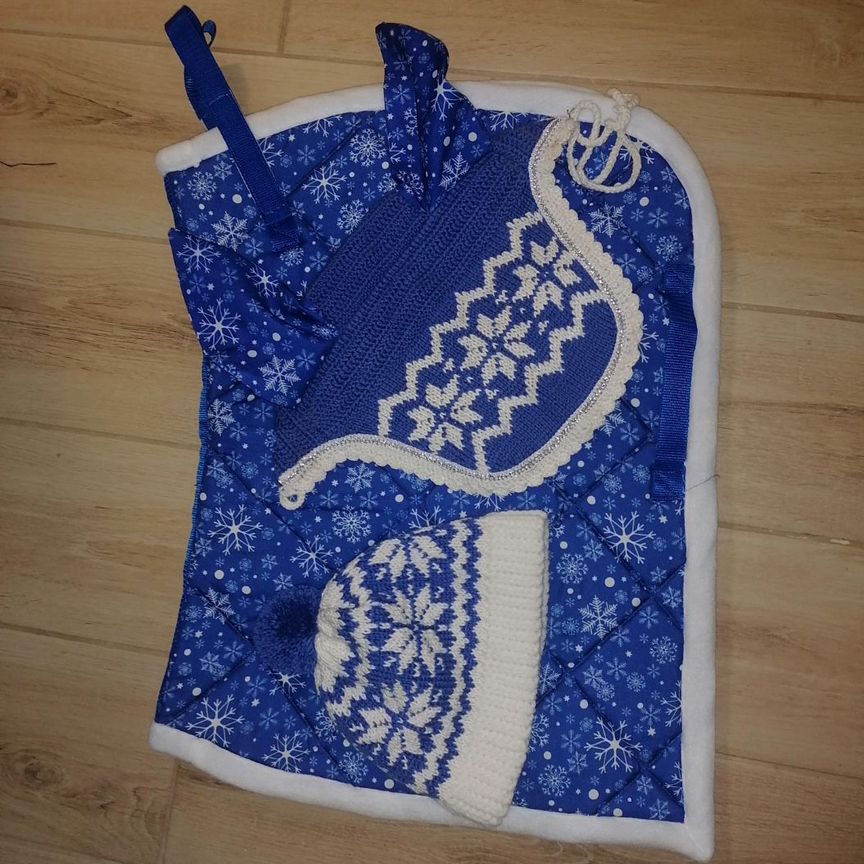 Новогодний вальтап для лошади, шапочка и ушки