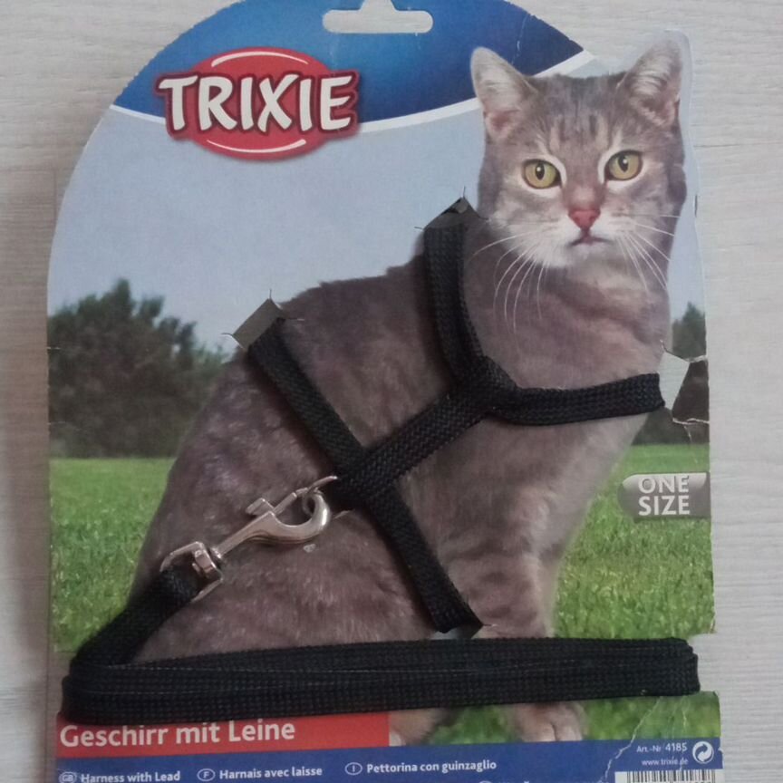 Шлейка с поводком для кошки