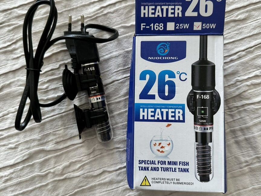 Аквариумный нагреватель 50W Nuochong F-168