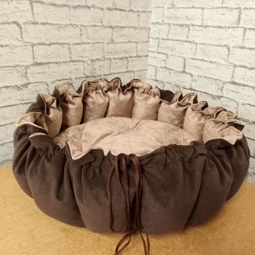 Лежанка для собак и кошек "шоколад"