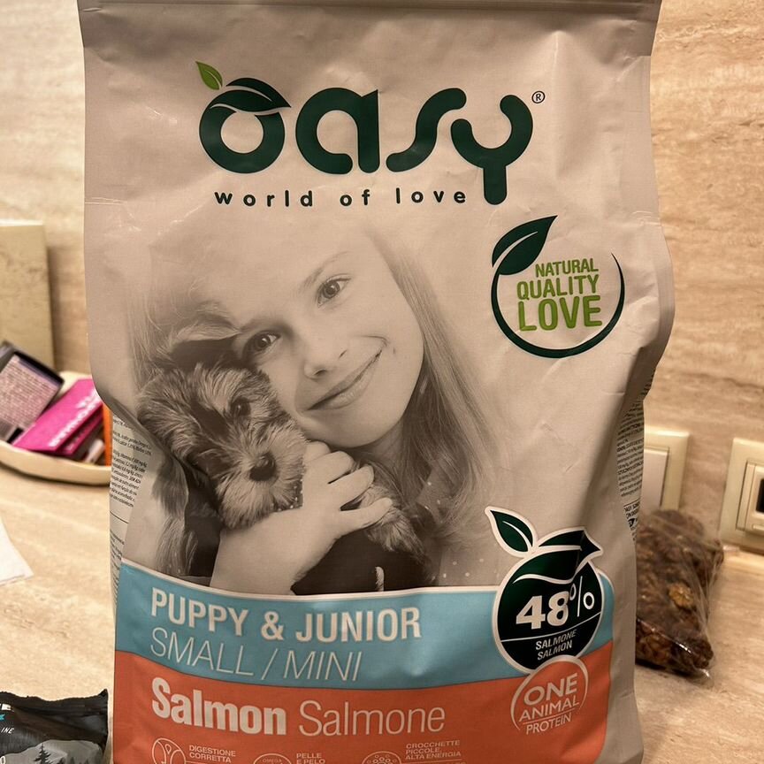 Корм для щенков oasy