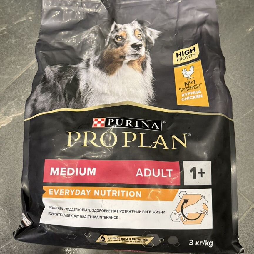 Корм для собак proplan medium 3 кг