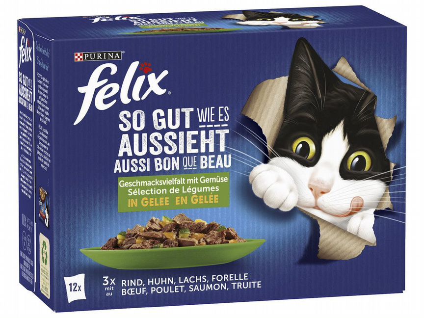Felix мультипак Паучи для взрослых кошек Аппетитны