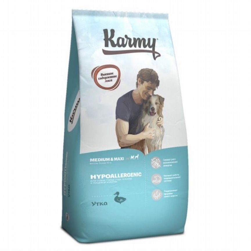 Корм для собак karmy 14 кг утка