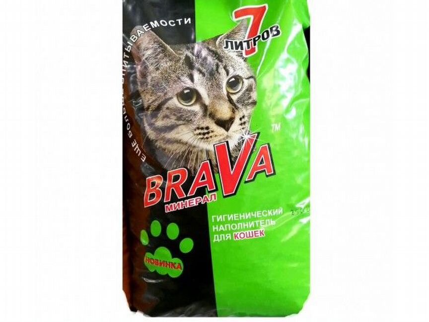 Наполнитель впитывающий Брава Минерал, 7 л