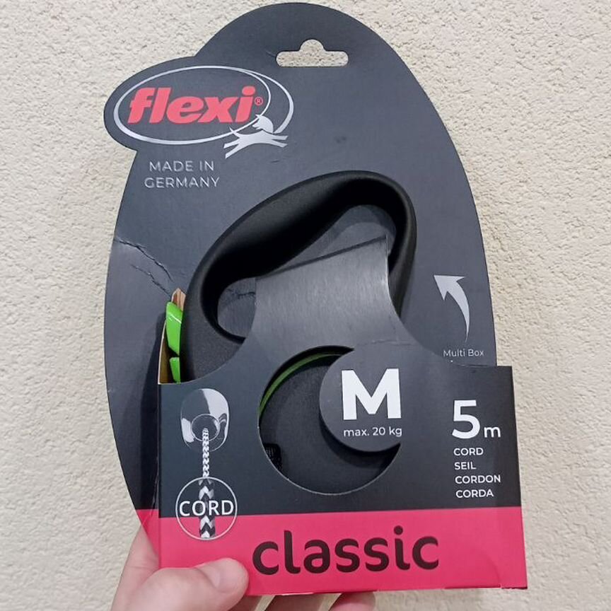 Рулетка flexi 5 м до 20 кг новая