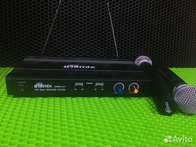 Радиосистема с двумя микрофонами ritmix RWM-221 bl купить в ...