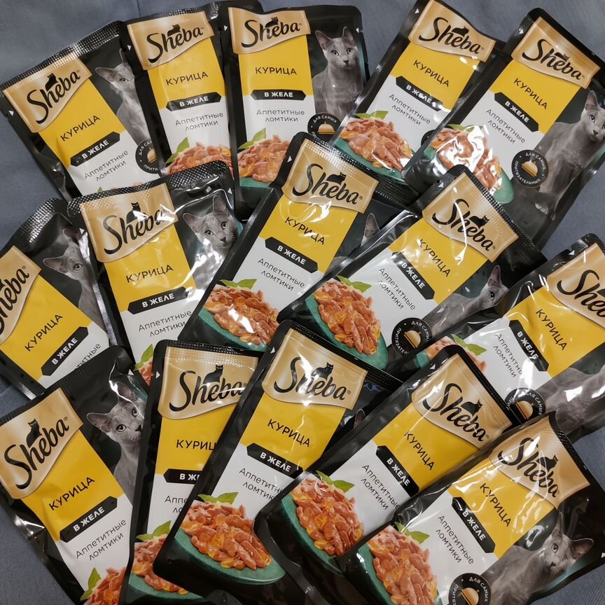 Корм sheba курица в желе 15 шт