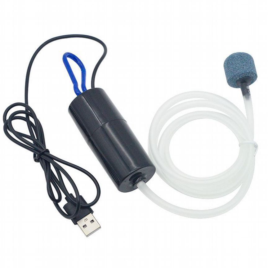Компрессор для аквариума аэратор бесшумный от USB