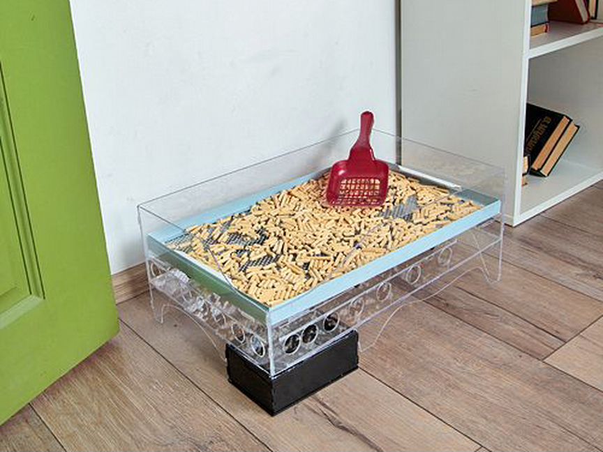 Лоток для кошек S прозрачный, 0.7, усиленный