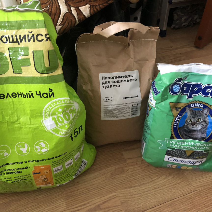 Наполнитель для кошек разный барсик
