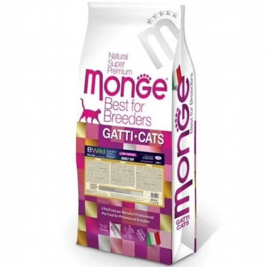 Корм для кошек Monge BWild Hare (заяц), 10 кг