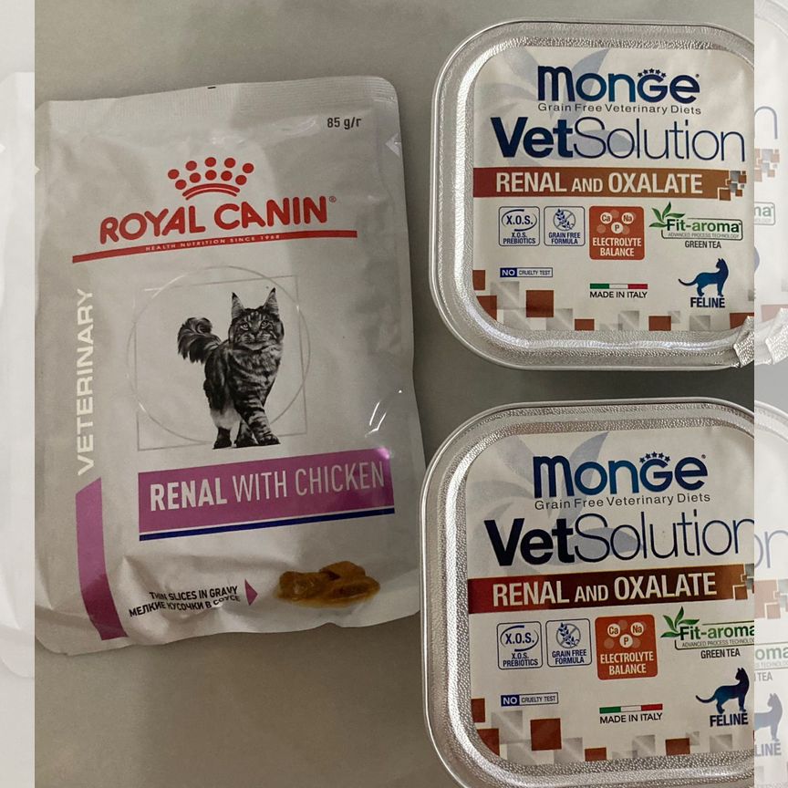 Корм для кошек renal monge и royal canin