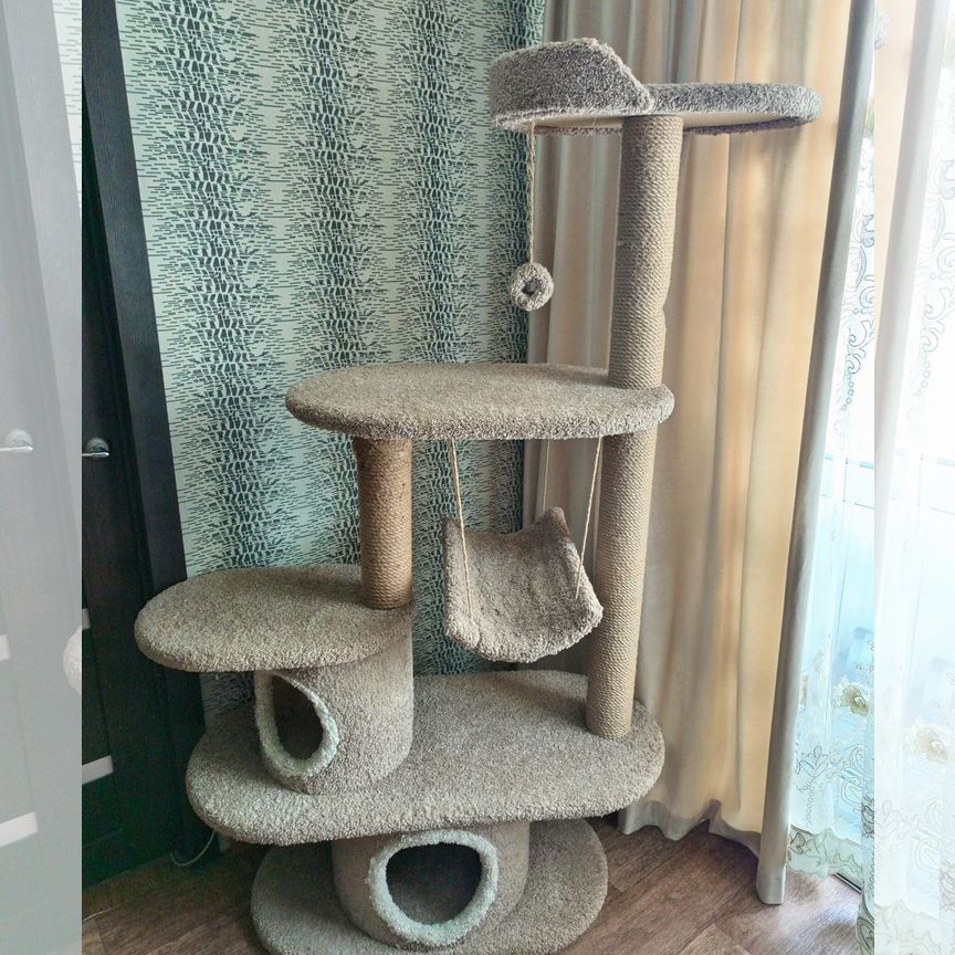 Когтеточка домик для кошки большой бу