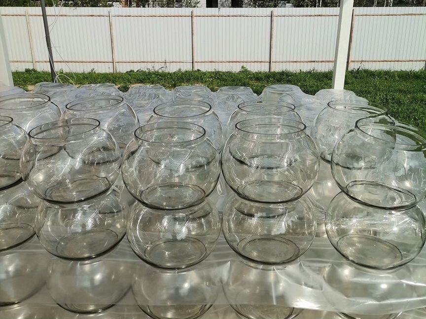 Аквариум 20 л круглый б/у