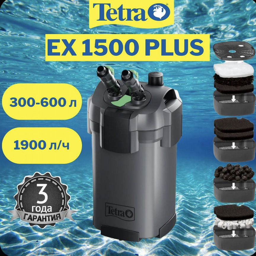 Внешний фильтр Tetra EX 1500 Plus для аквариумов