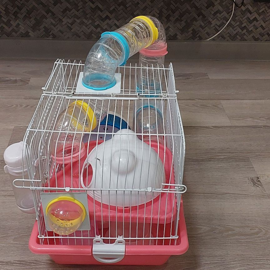 Клетка для хомяка с трубами