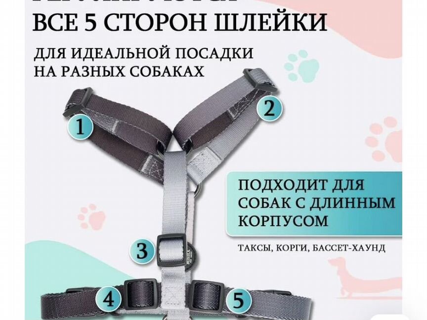 Шлейка для средней собаки