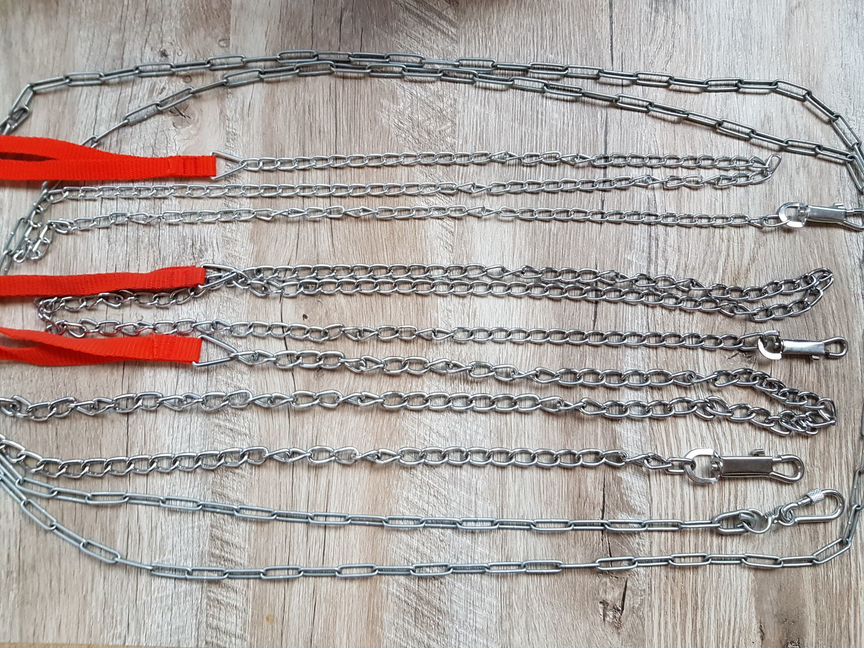 Цепи привязочные и прогулочные для собак