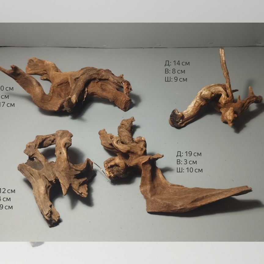 Коряги мангровые в наборе 4 шт. вк29