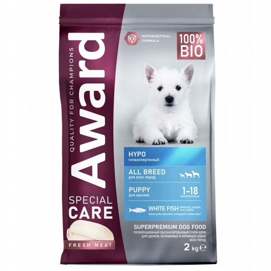 Корм award special care для щенков