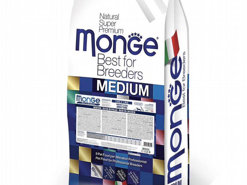 Корм Монж 15 кг для собак и щенков из курицы