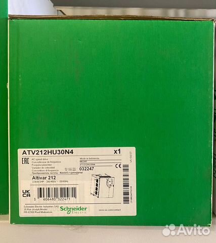 ATV212HU30N4 преобр частоты ATV212 3квт 480В IP21 купить в Москве ...