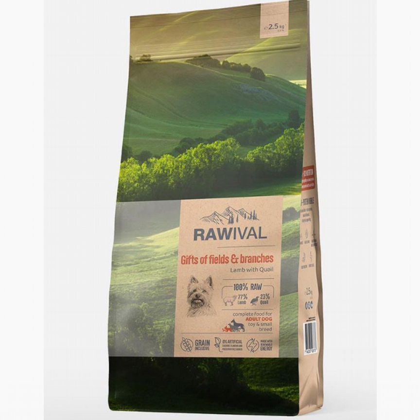 Корм сухой Rawival 2,5кг для собак мелких пород